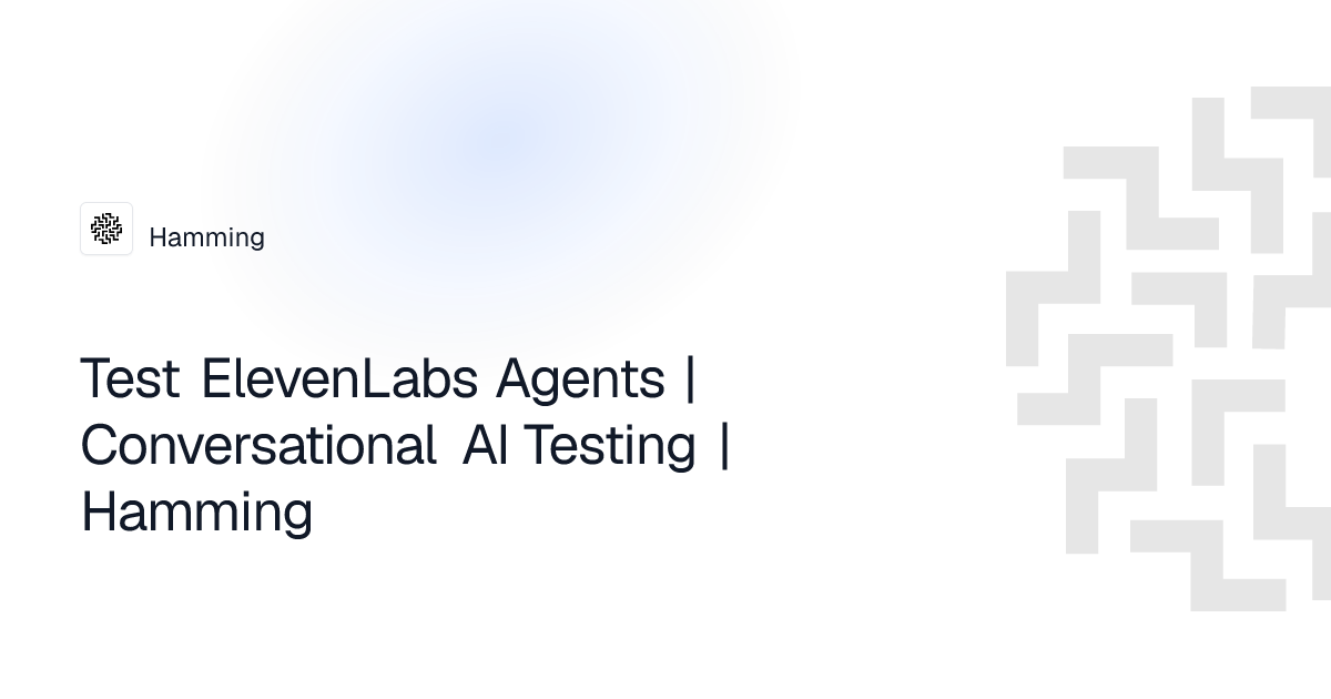 Test ElevenLabs Agents | Conversational AI Testing | Hamming