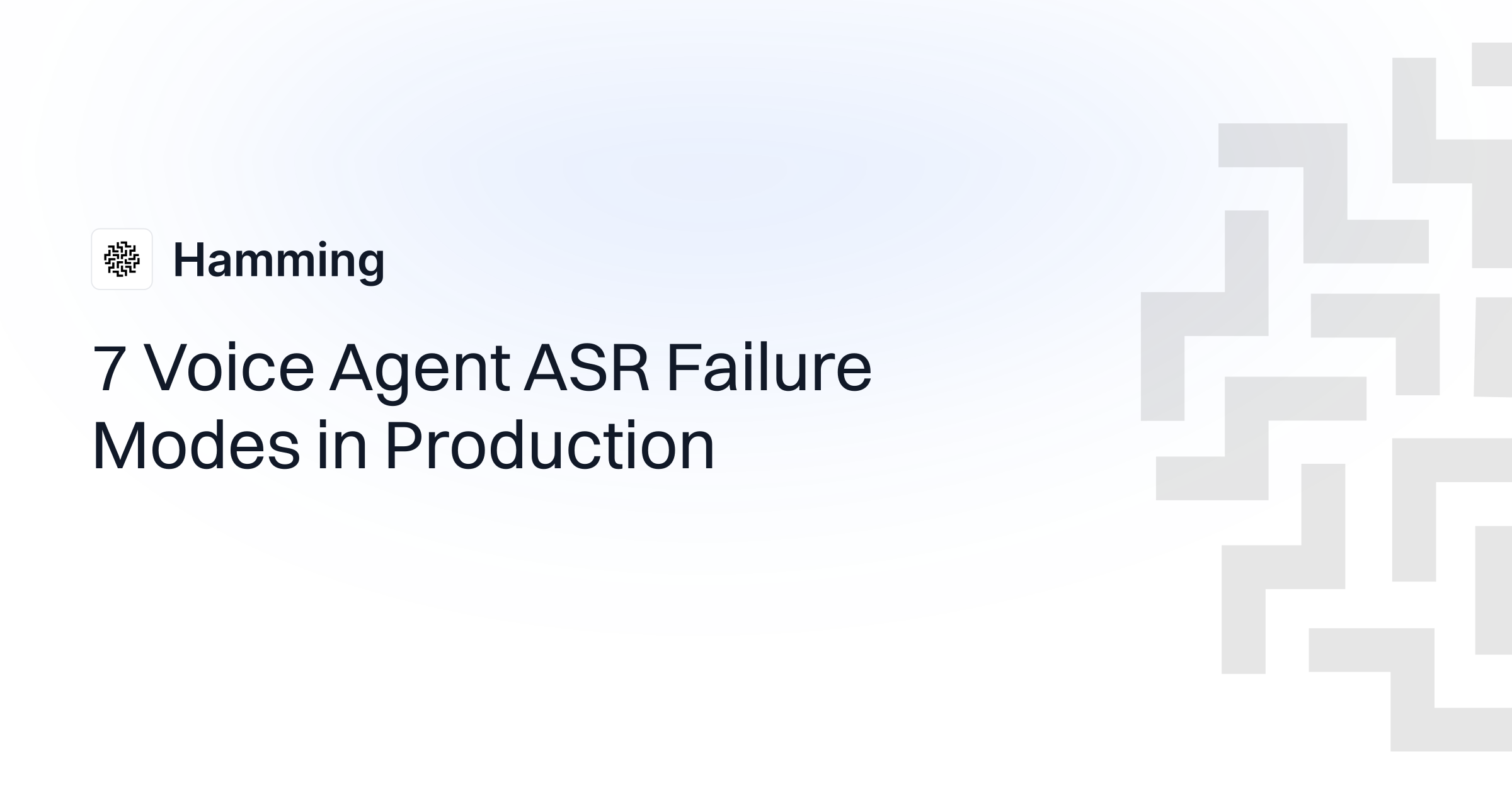 7 Voice Agent ASR Failure Modes in Production | Hamming AI Blog