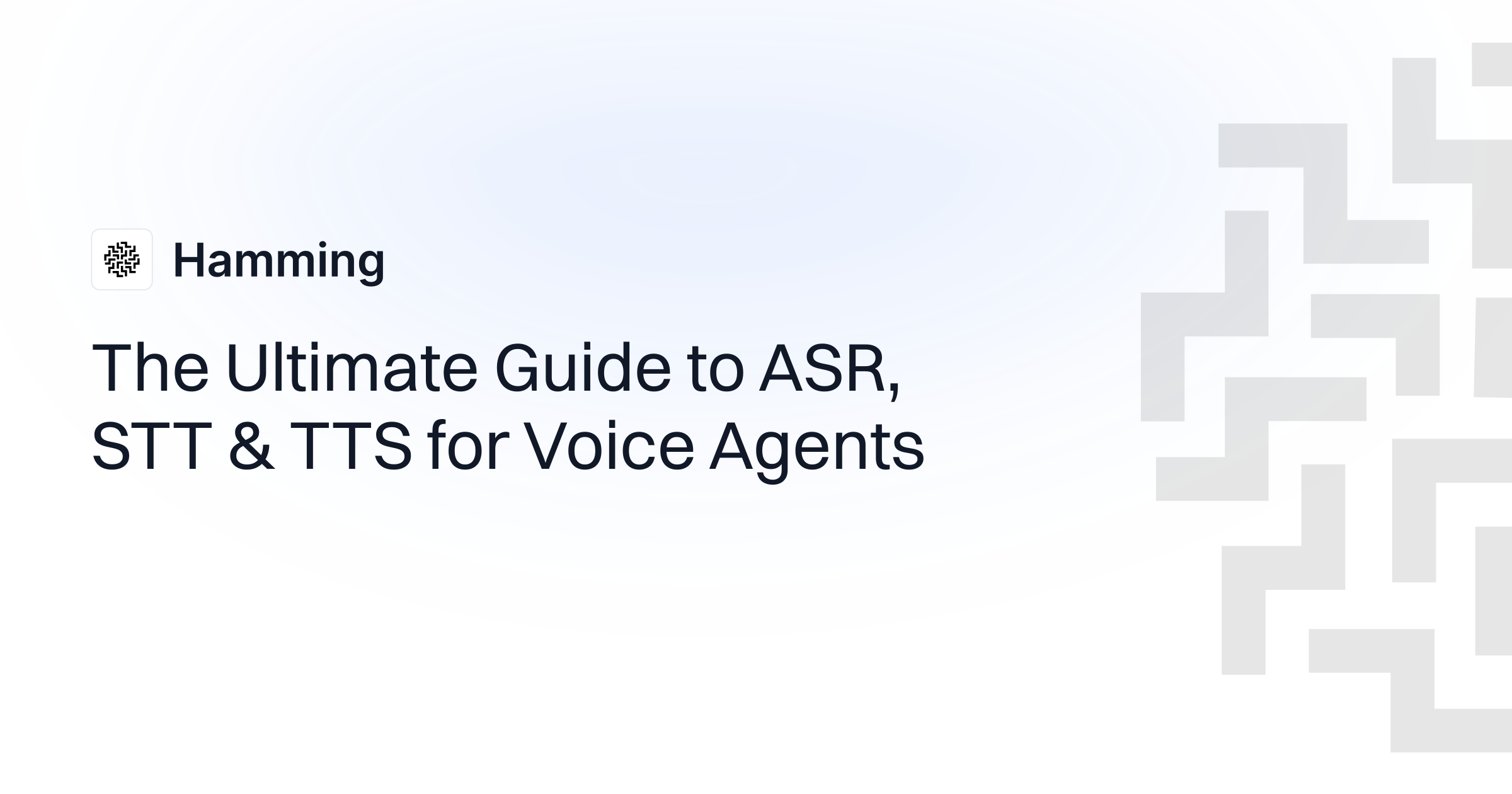 The Ultimate Guide to ASR, STT & TTS for Voice Agents | Hamming AI Blog