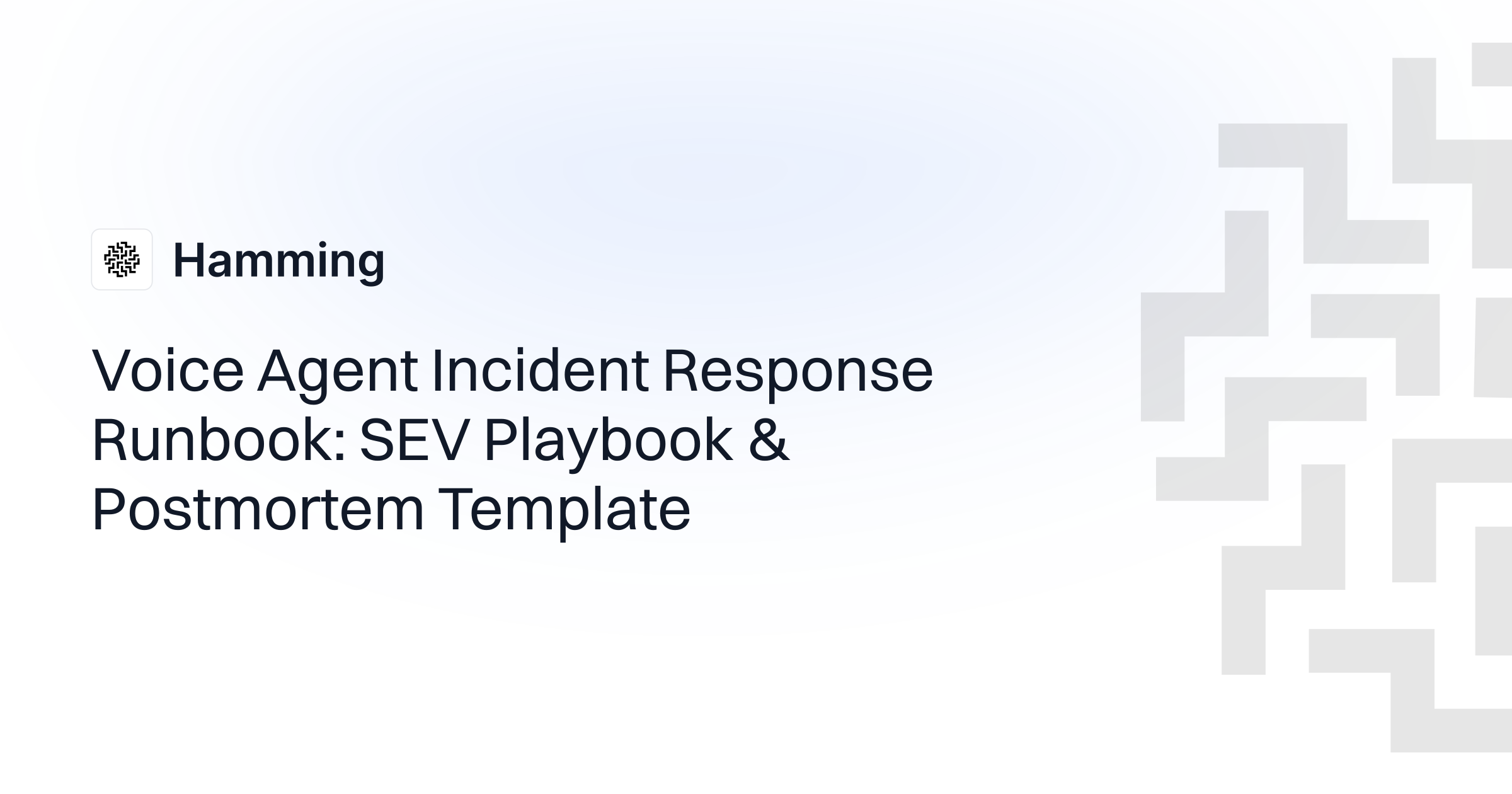 Voice Agent Incident Response Runbook: SEV Playbook & Postmortem ...